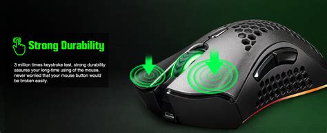 Wolflaws Km 1 Gaming Mouse Wireless Mouse Gaming Computer Mice Usb With Honeycomb