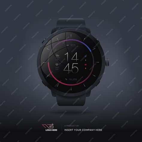 premium vector smart watch digital screen interface technology for