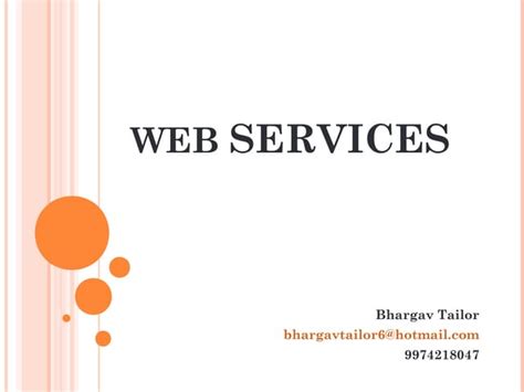 Web Services Ppt Web Development Internet