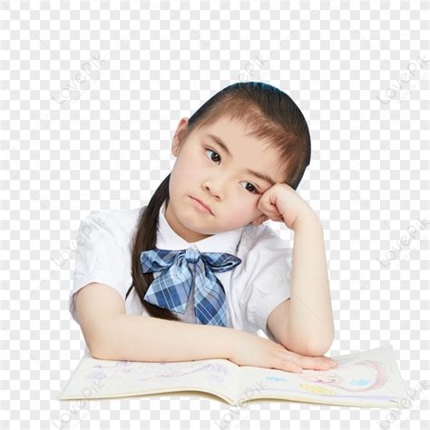 문제를 학습하는 학생 Png 일러스트 무료 다운로드 Lovepik