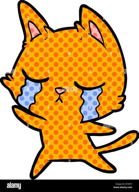 Crying Cartoon Cat Stock Vector Image And Art Alamy