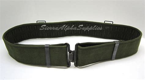 British Army Surplus Nylon 58 Pattern Working Belt Green With Cross Over Buckle £17 99 Picclick Uk