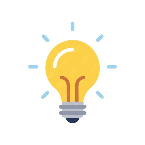아름다운 전구 기술과 아이디어 아이콘 터 일러스트레이션 프리미엄 Ai 생성 벡터