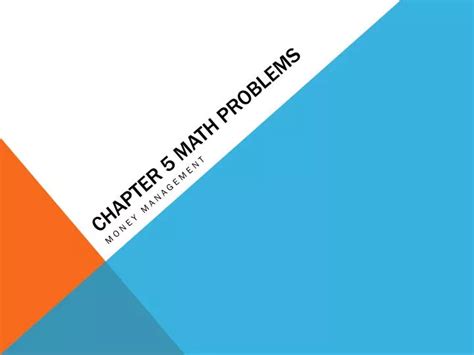 Ppt Chapter 5 Math Problems Powerpoint Presentation Free Download