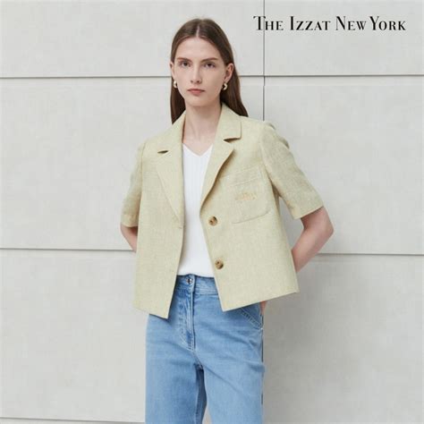 포스티 더아이잗 자수 패치 포켓 린넨 재킷 In5m0jk87