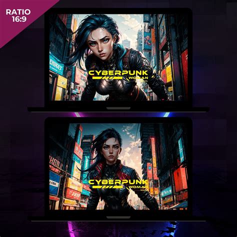 Wallpaper Cyberpunk Woman Wallpaper Cyberpunk Girl Wallpaper Etsy