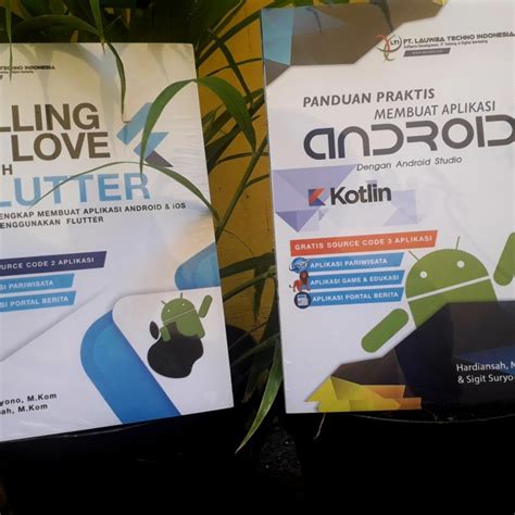 jual paket buku android kotlin dan buku flutter 5 source code