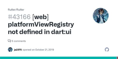 [web] platformviewregistry not defined in dart ui · issue 43166