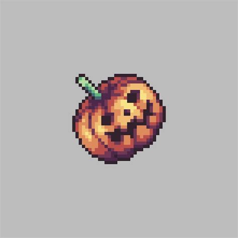 Premium Vector Fully Editable Pixel Art Vector Illustration Halloween Pumpkin For Game