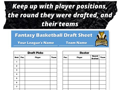 Editable Fantasy Basketball Draft Sheets 2024 Season Microsoft Word