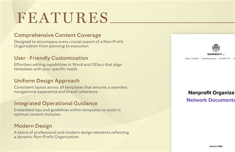 nonprofit organization network documentation template in pdf word
