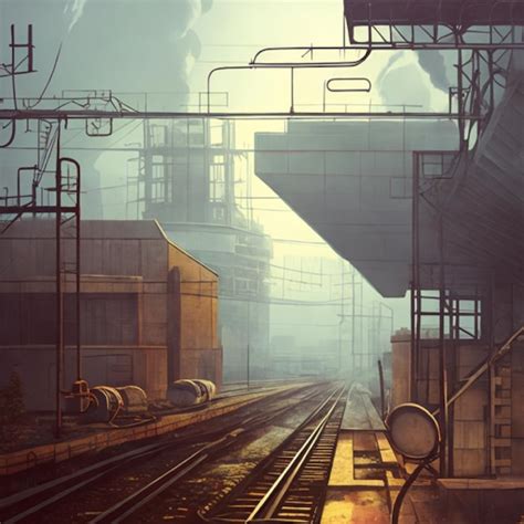 Premium Ai Image Ai Generated Train Station 57