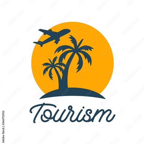 Travel Tourism Logo Isolated On White Background Vector Illustration