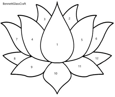 Lotus Flower Stain Glass Sun Catcher Pattern Etsy Stained Glass