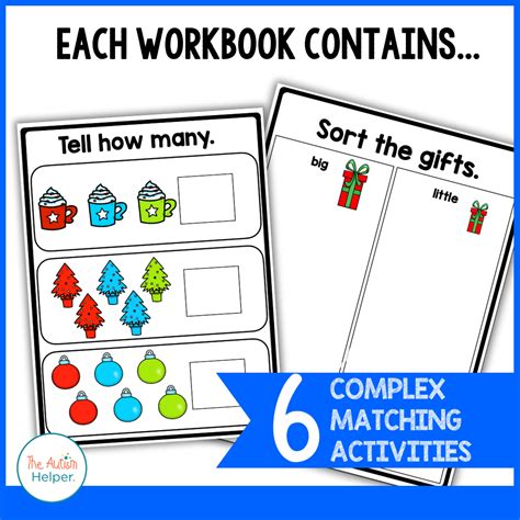 Complex Matching Weekly Workbooks Winter The Autism Helper