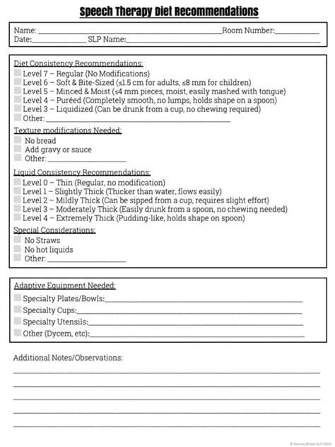Speech Therapy Snf Forms Skilled Nursing Documentation And Staff Communication
