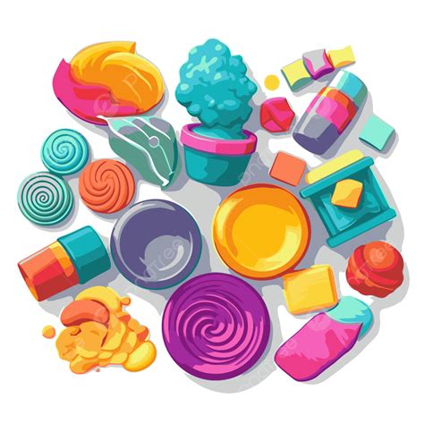 플레이 도 벡터 스티커 클립 아트 다채로운 실리콘 장난감은 원 만화에 함께 그룹화 상표 클립 아트 Png 일러스트 및 벡터 에 대한 무료 다운로드 Pngtree