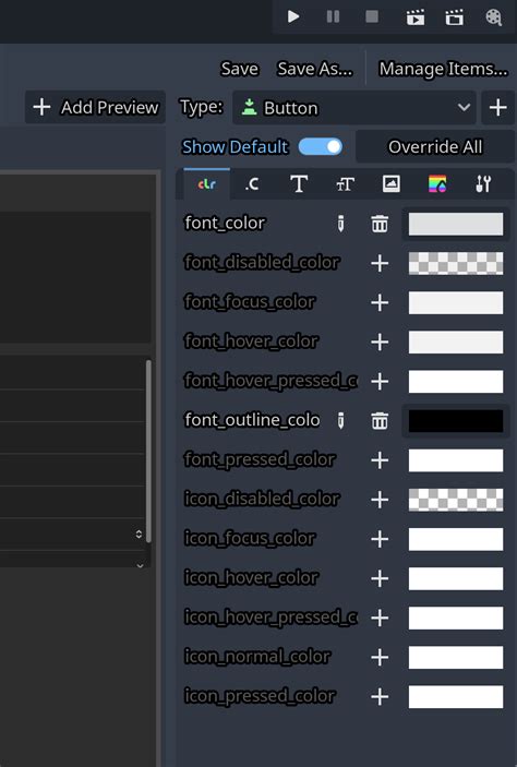 Theme Changes Outline Of The Editor Labels And Buttons Issue Godotengine Godot GitHub
