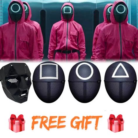 Squid Game Mask Collection Front Man Guard Triangle Square Circle
