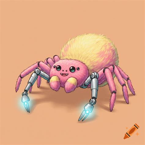 Stylized Image Of A Cute Spider With Bumpy And Silky Texture On Craiyon