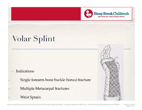 Volar Splint Indications