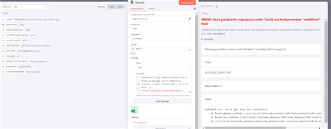 Cant Get Data From A Previous Node Because Another Node Is Empty