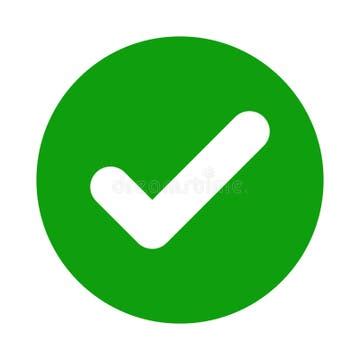 Green Round Checkmark Icon In Circle Shape Approved Symbol Flat Round