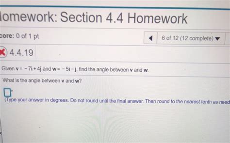 solved lomework section 4 4 homework core 0 of 1 pt 6 of