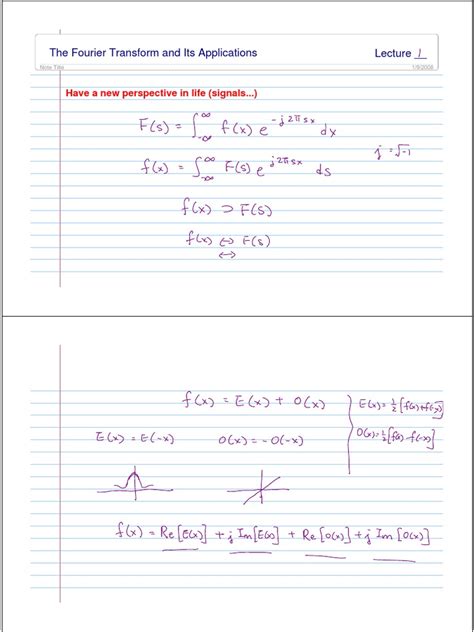 Fourier Transform Applications Pdf