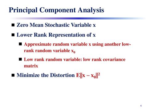 Outline Variance Matrix Of Stochastic Variables And Orthogonal Transforms Principle Component