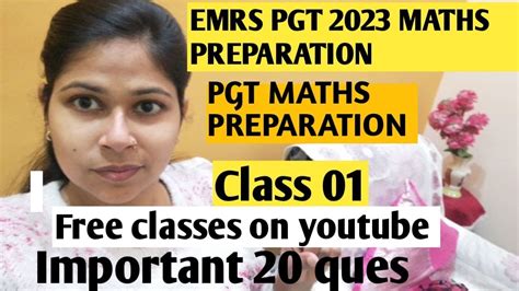 Emrs2023 Emrs Emrs Pgt Maths Class 01 Pgt Maths Preparation