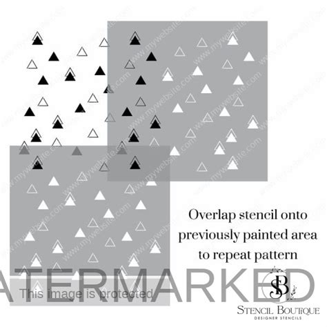 Boho Mod Triangle Stencil Stencil Boutique