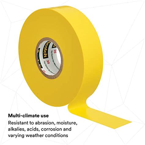 3M Scotch Vinyl Color Coding Electrical Tape 35 3 4 In X 66 Ft Yellow 10844 BA 10 On Galleon