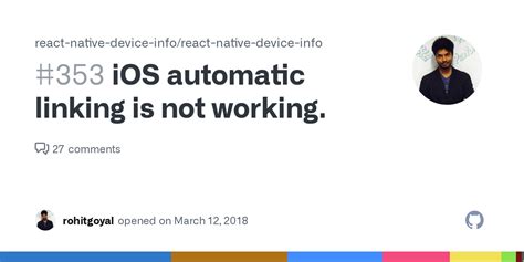 IOS Automatic Linking Is Not Working Issue React Native Device Info React Native