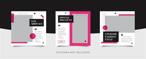 할인 프로모션 판매 및 특별 제공을위한 현대 패션 소셜 미디어 팩 템플릿 모바일 앱용 기하학적 추상적 패턴 프레임 프레임 정사각형 웹 배너 및 배경 레이아웃 개성 개념에