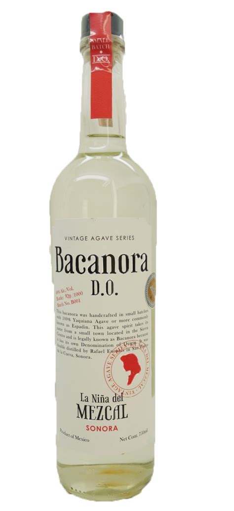 La Nina Del Mezcal Bacanora Do Old Town Tequila