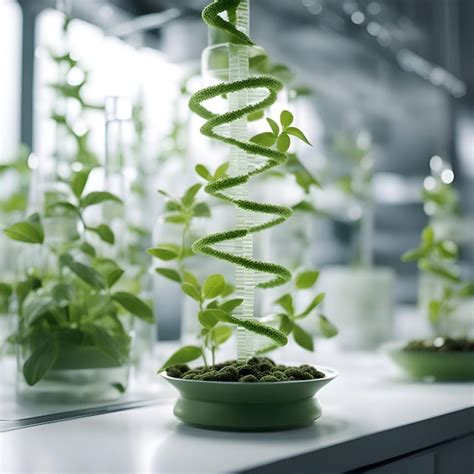 Premium Photo Genetically Modified Plant Growing In A Laboratory Biotechnology Concept