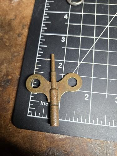 Antique Brass Clock Key Vtg Watchmaker Clockmaker Mainspring Winder Ebay