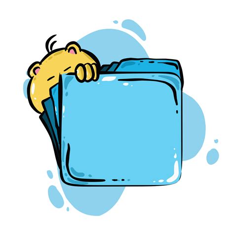 blue cute file manager icon illustration 24135607 png