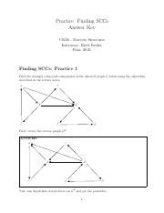 Finding SCCs Practice Answer Key For CS236 Discrete Structures Course Hero