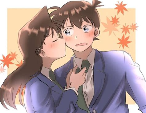 Ảnh Shinichi và Ran Hôn Nhau Đẹp Ngọt Ngào Lãng Mạn