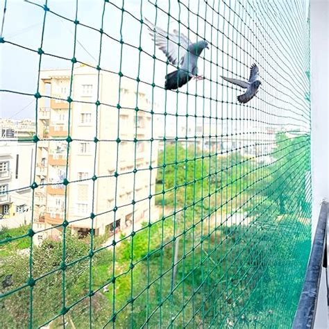 Mr Right Pigeon Nets For Balconies 10x6 Ft Green Anti Bird Control