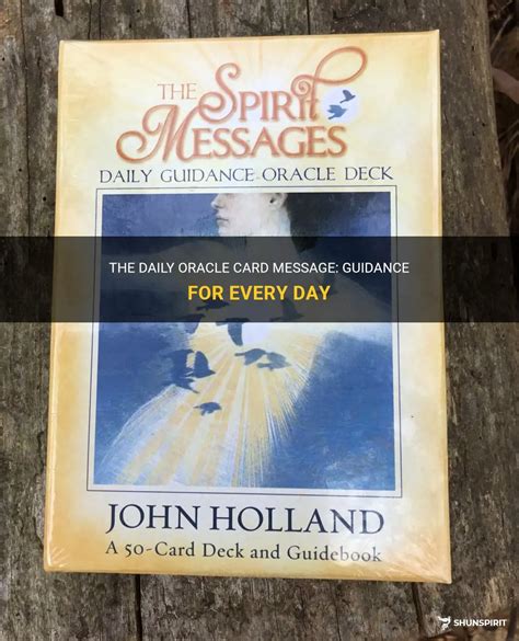 the daily oracle card message guidance for every day shunspirit