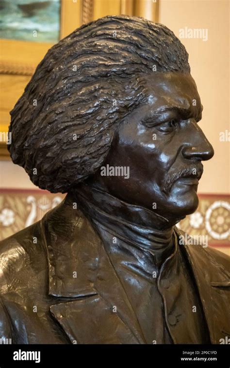 Frederick Douglass Statue At The Maryland State House Capital Building In Annapolis Md Stock