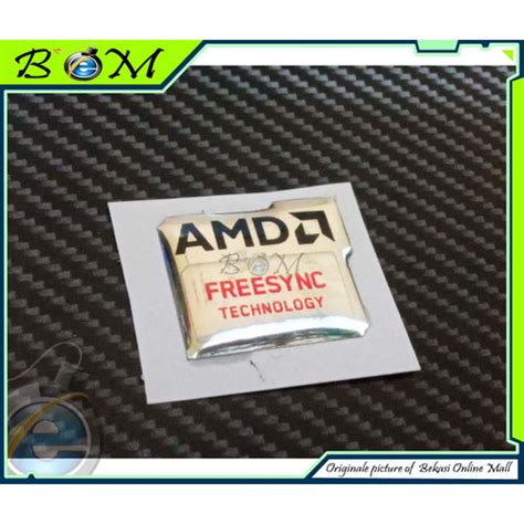 Jual Sticker Stiker Logo Timbul Amd Freesync Technology Kota Bekasi Dunia Cutting Sticker
