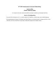 Lab Router Setup Docx IFT Introduction To Internet Networking Lab Router