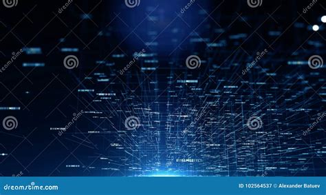 Transfer And Storage Of Binary Code Sets Stock Illustration Illustration Of Abstract Line