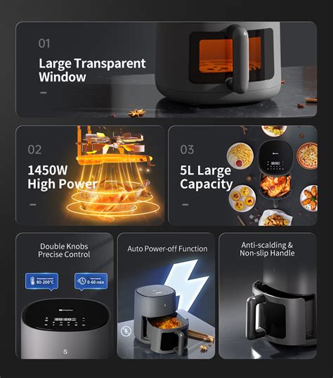 Simplus Air Fryer Gen S Series Next Generation 5l Capacity Visible