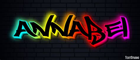 Annabel Text Effect And Logo Design Name