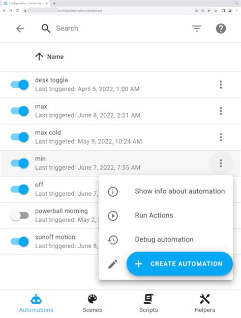 Create Automation Overlaps Menu · Issue 12909 · Home Assistant